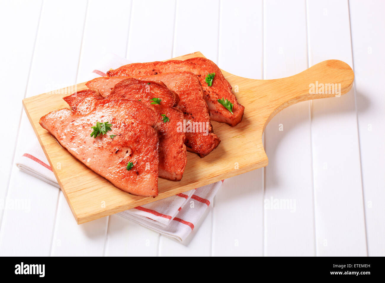 Pan fried lunchmeat lunch meat hi-res stock photography and images - Alamy