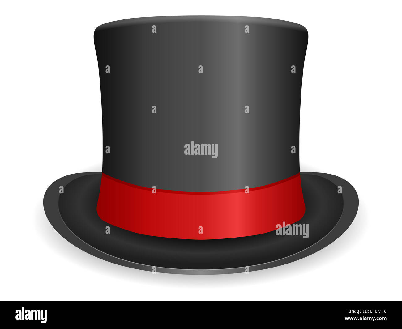 Cylinder hat on a white background Stock Photo - Alamy