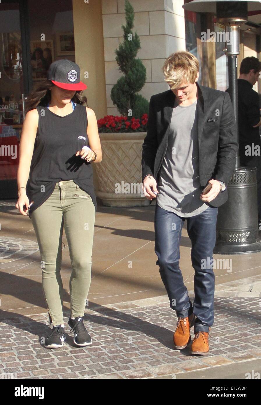 Aaron Carter goes shopping at The Grove with a female companion ...