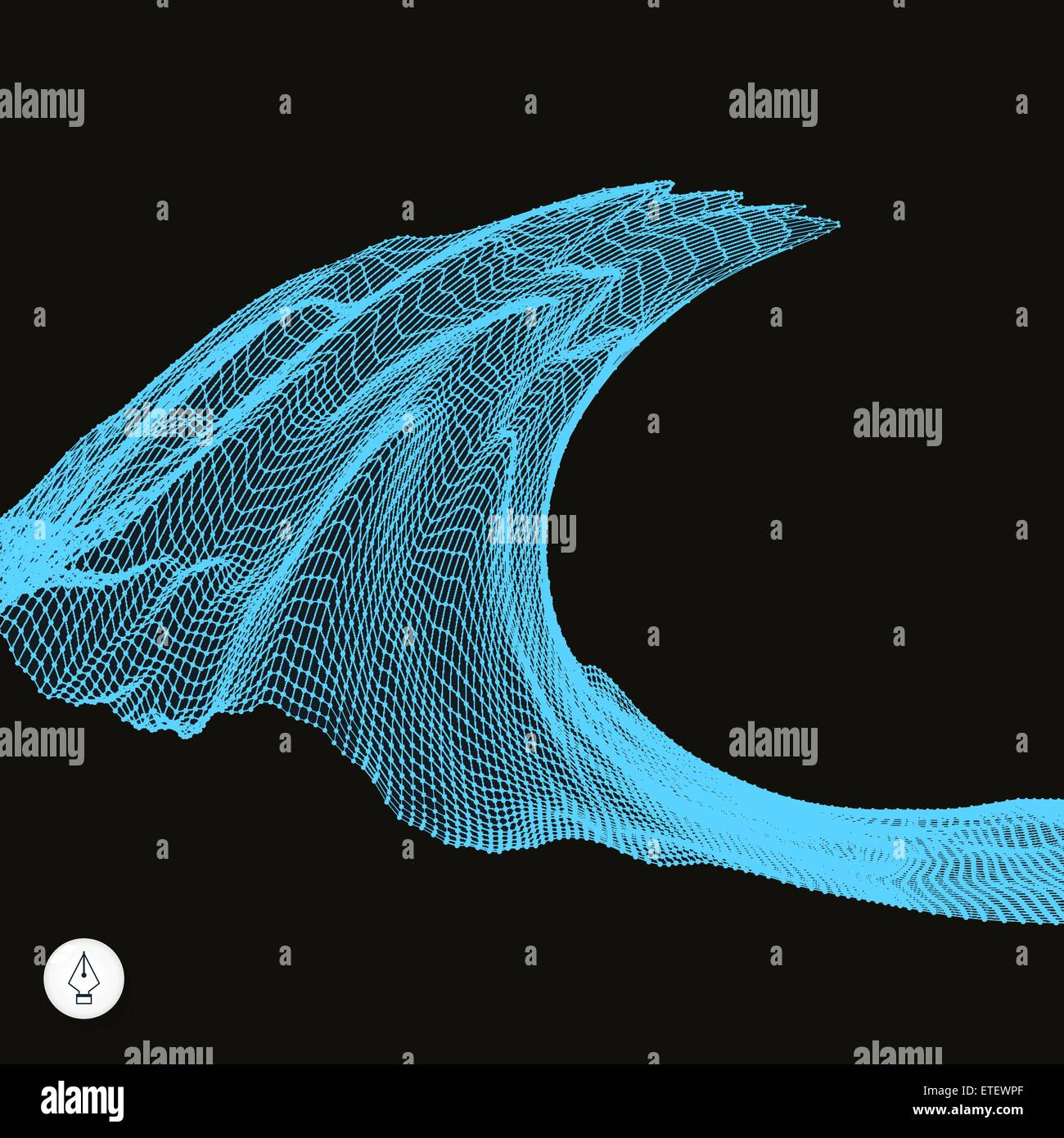 Abstract grid background. Water surface. Vector illustration. Can be ...