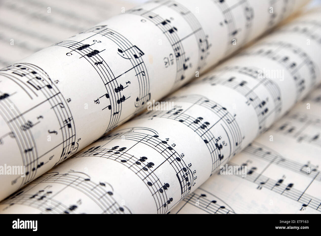 Old sheet music with notes Stock Photo - Alamy
