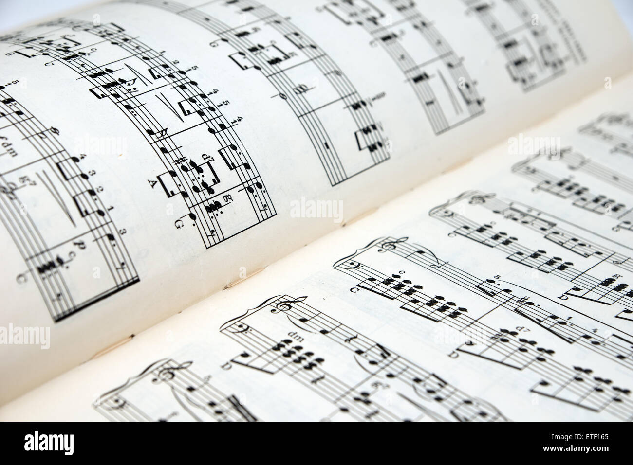 Old sheet music with notes Stock Photo - Alamy
