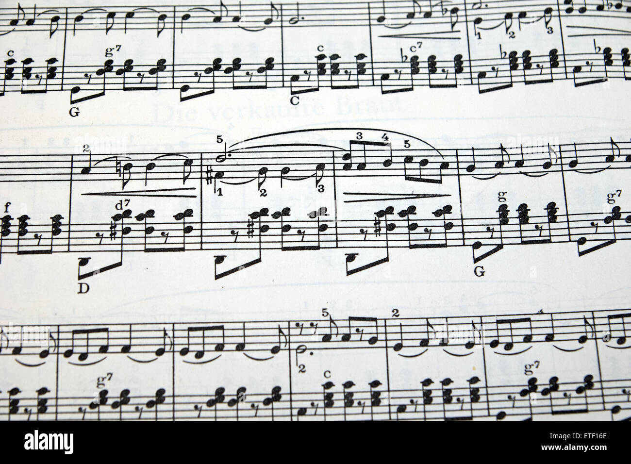 Old sheet music hi-res stock photography and images - Alamy