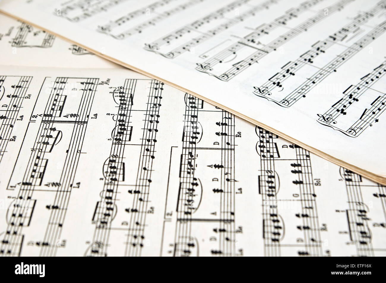 Old sheet music hi-res stock photography and images - Alamy