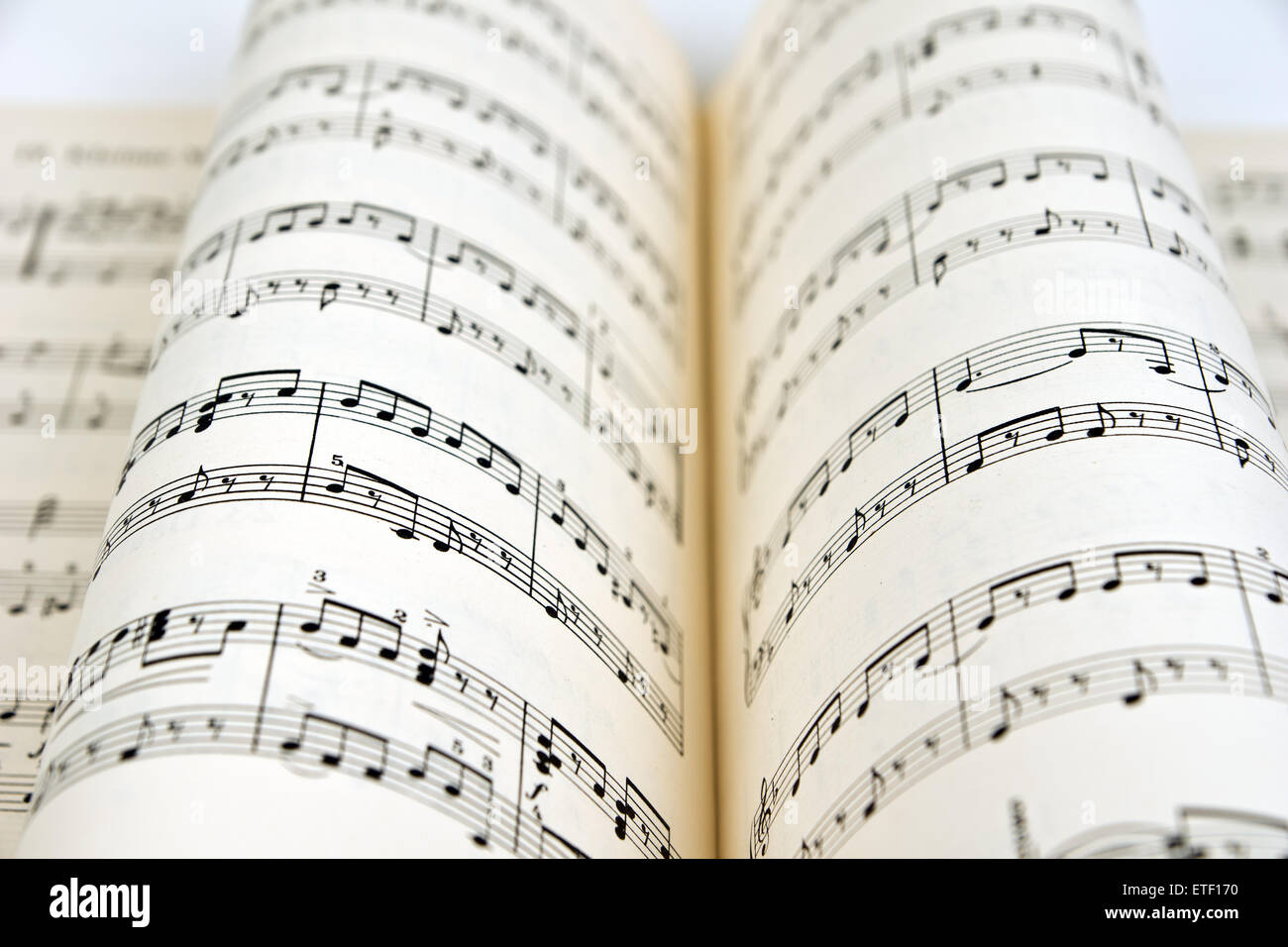 Old sheet music with notes Stock Photo - Alamy