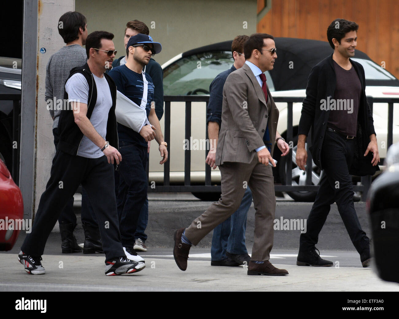 The 'Entourage' cast film an ending scene in Los Angeles for their ...