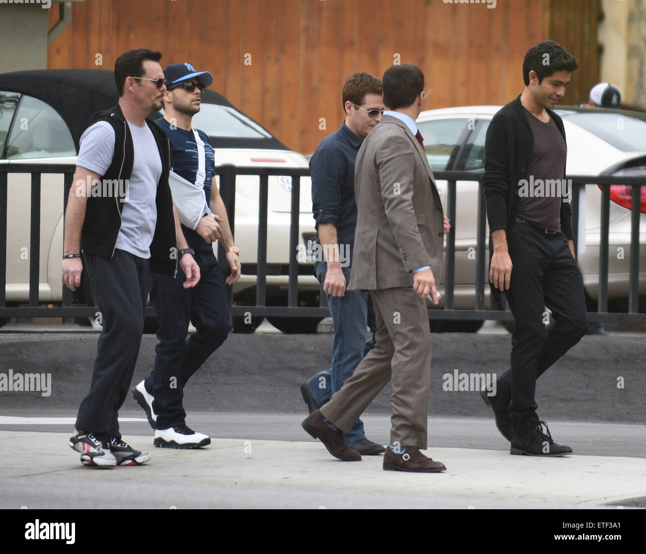 The 'Entourage' cast film an ending scene in Los Angeles for their ...