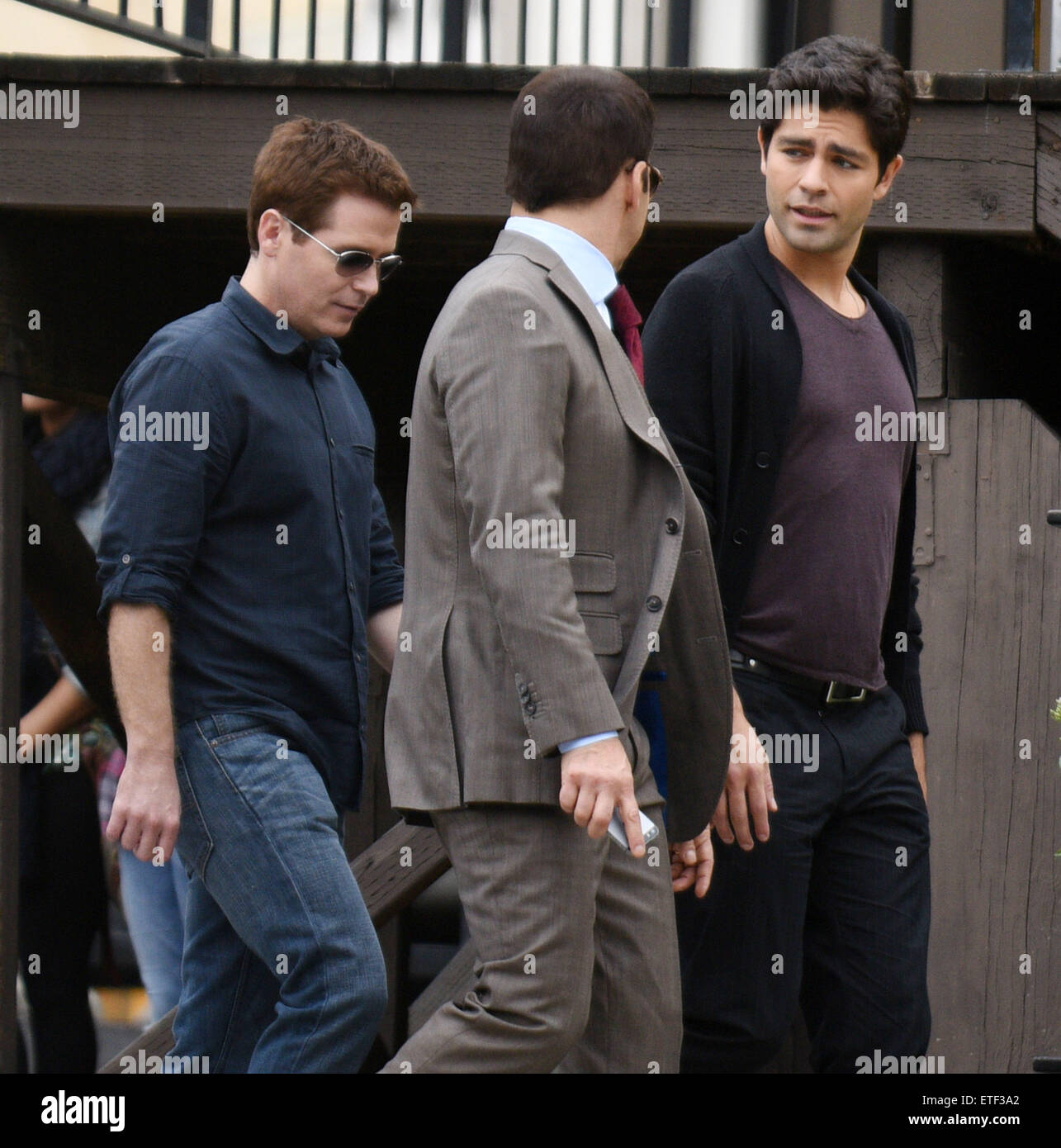 The 'Entourage' cast film an ending scene in Los Angeles for their ...