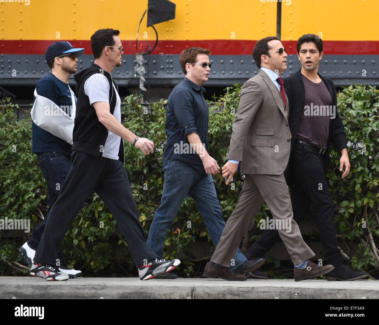 The 'Entourage' cast film an ending scene in Los Angeles for their ...