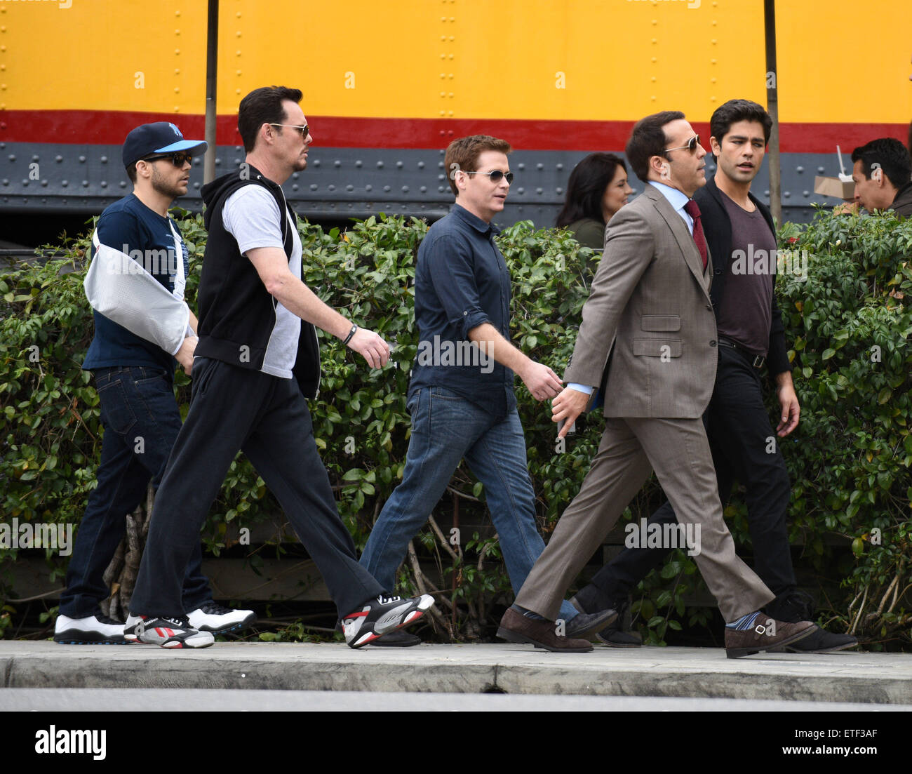 The 'Entourage' cast film an ending scene in Los Angeles for their ...