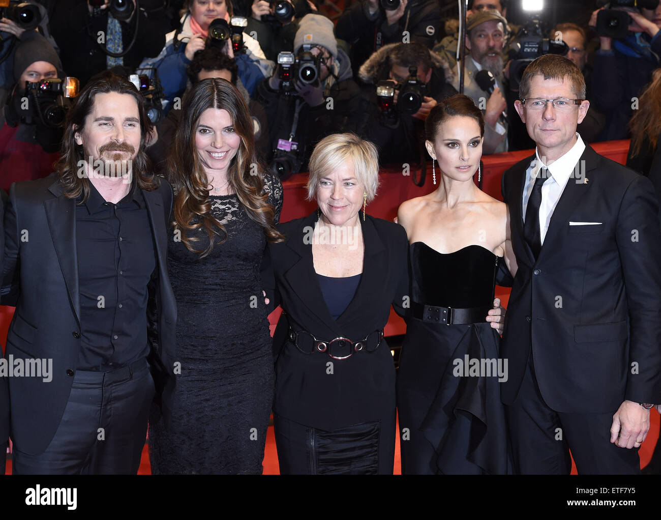 Celebrities attends the premiere for "Knight of Cups" at the Berlinale Palaste for the 65th ...
