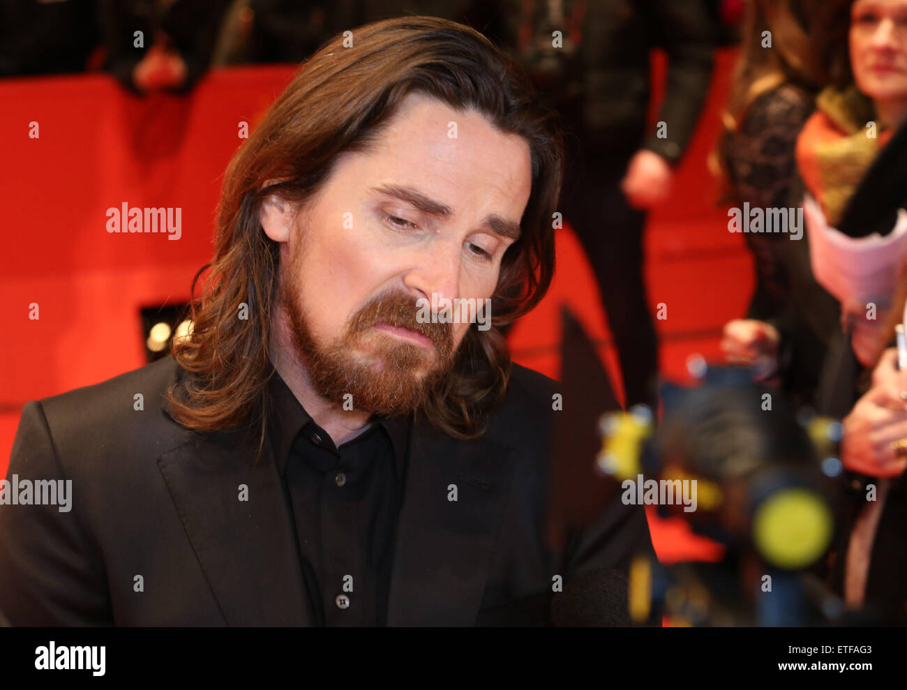 Celebrities attends the premiere for "Knight of Cups" at the Berlinale Palaste for the 65th ...