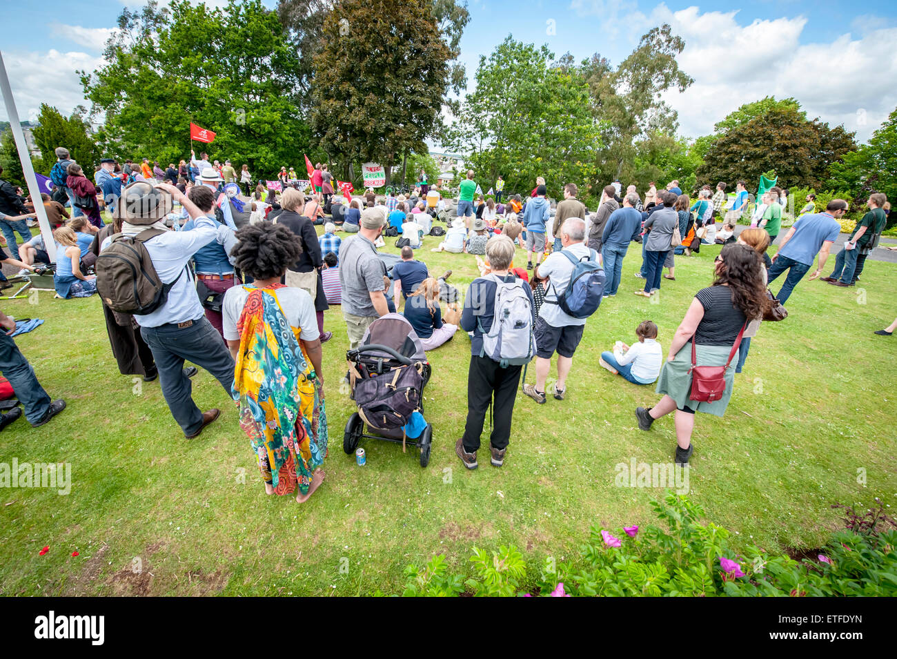 Exeter, Devon, UK. 13th June, 2015. The crowd look on during the Devon ...