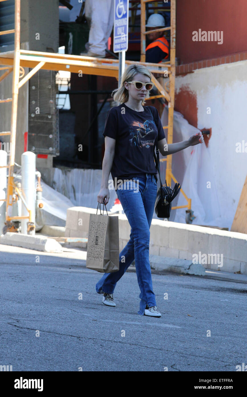 Emma Roberts shops at Isabel Marant in Beverly Hills, CA. Featuring ...