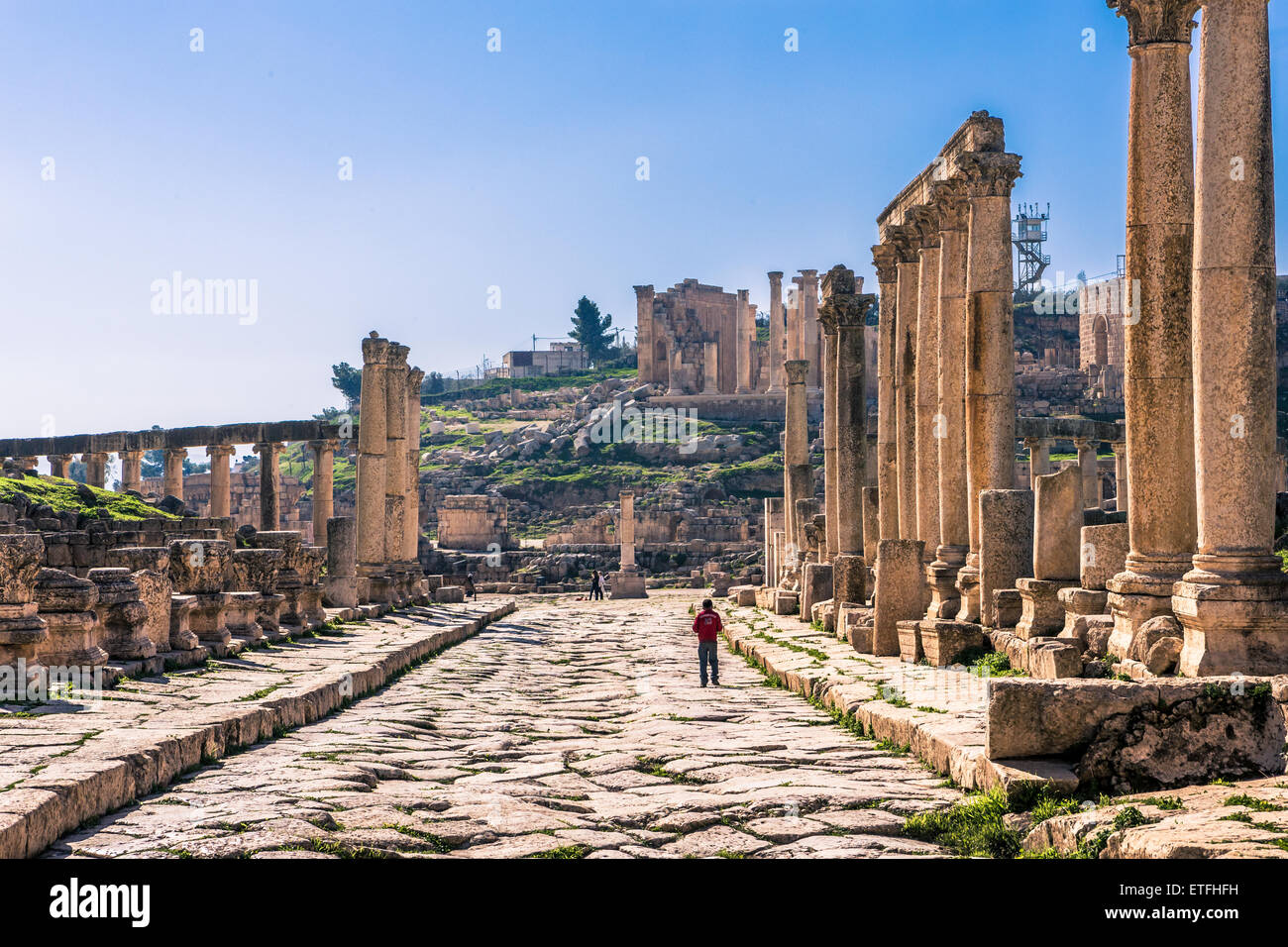 The Cardo in Jerash Stock Photo - Alamy