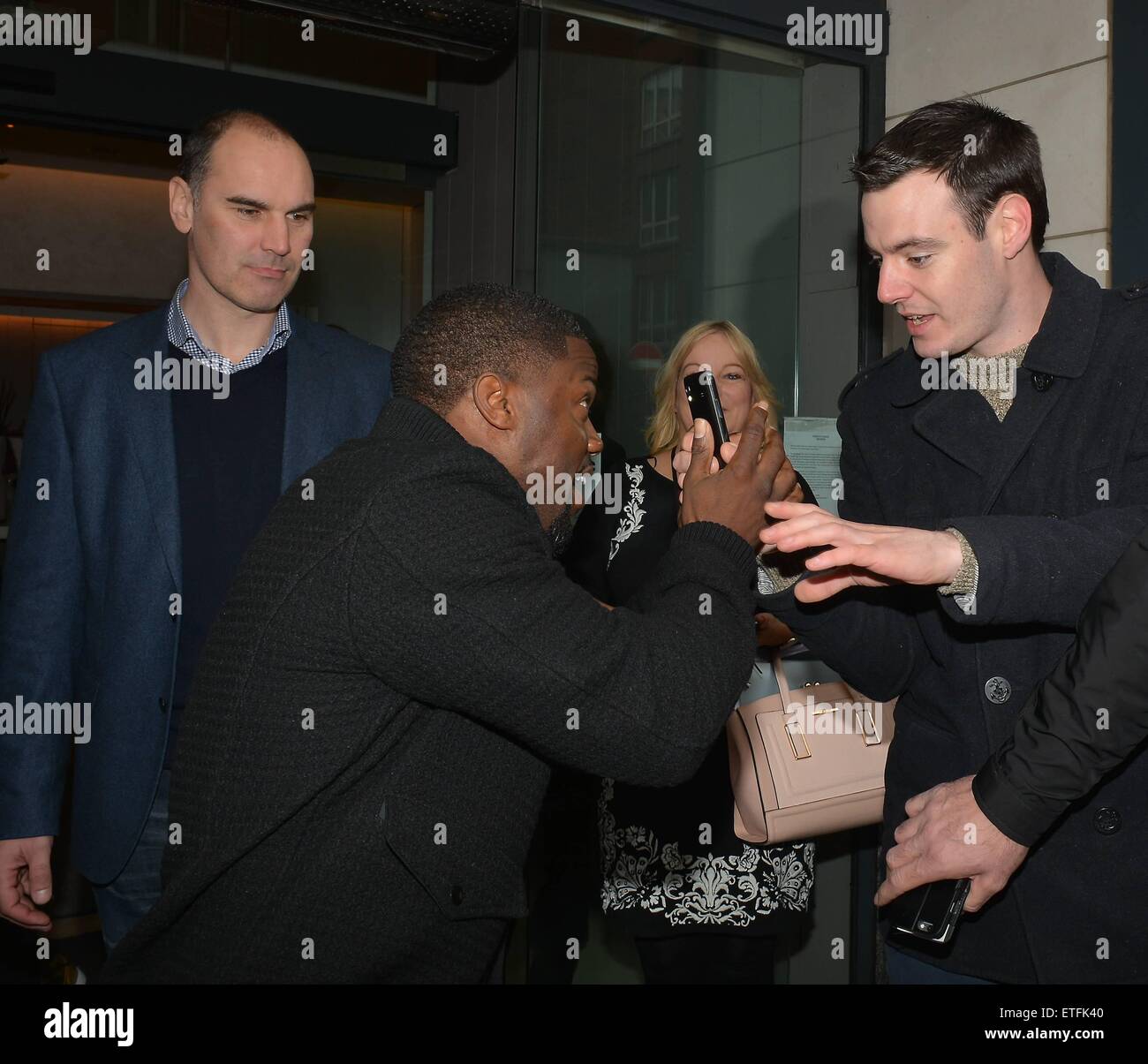 The Wedding Ringer stars Kevin Hart & Josh Gad at The Morrison Hotel ...