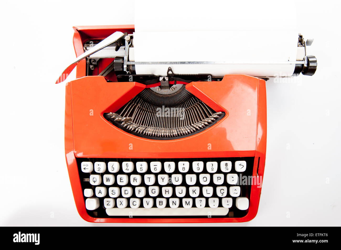 Old ribbon typewriter machine Stock Photo - Alamy