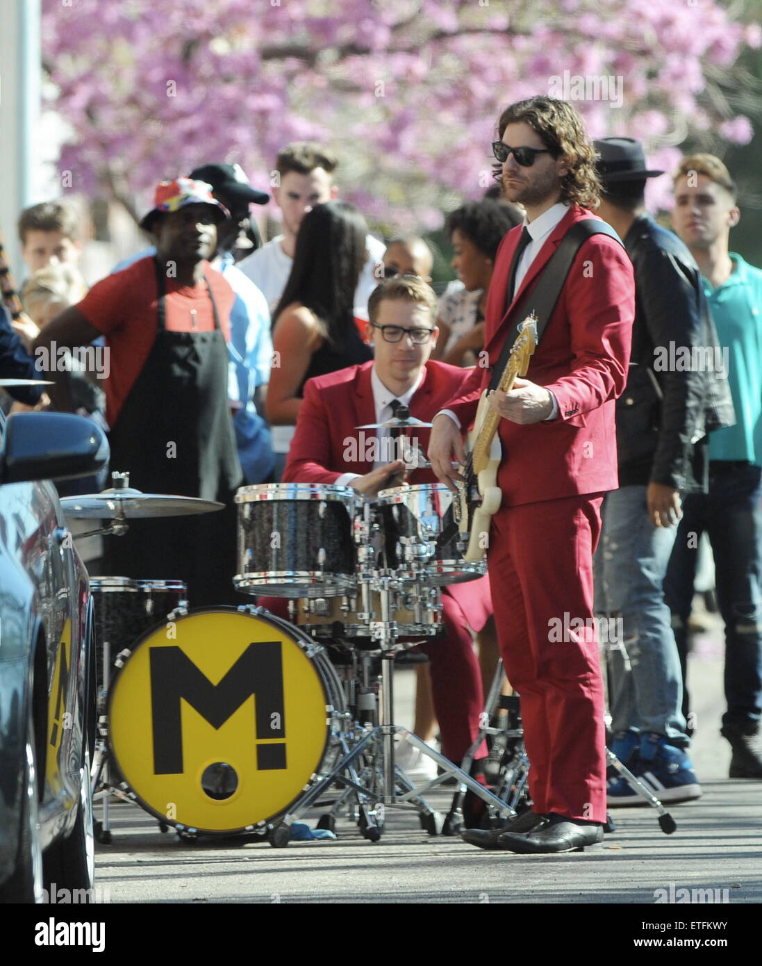 Canadian band Magic! filming their new music video in downtown Los ...