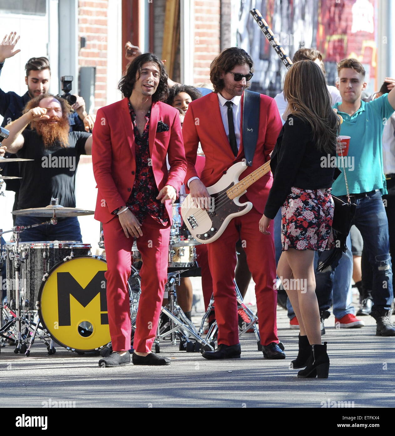 Canadian band Magic! filming their new music video in downtown Los ...