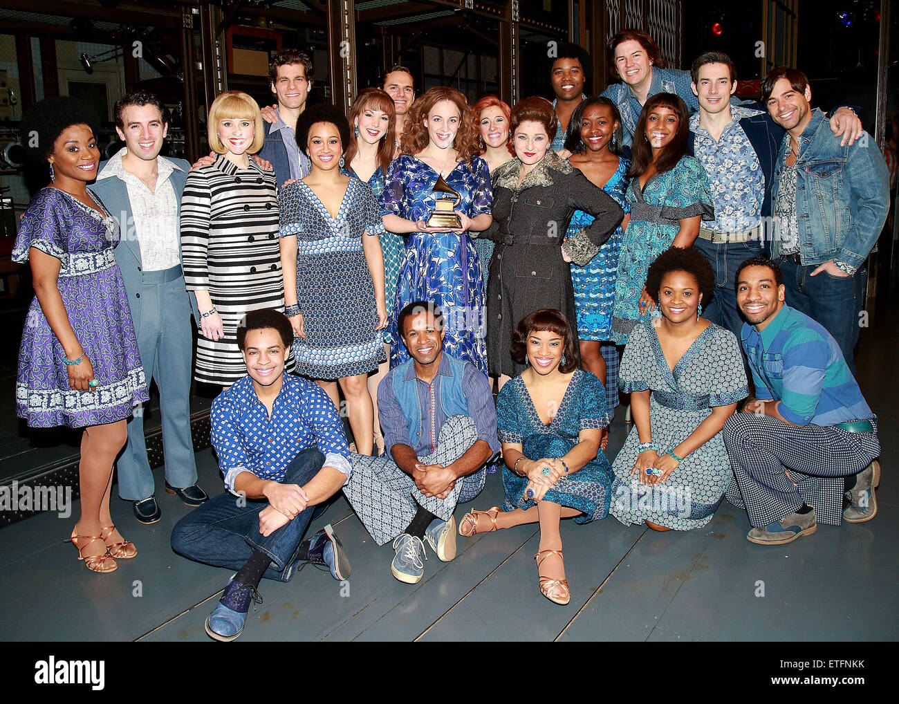 The cast of Beautiful: The Carole King Musical celebrate their recent ...