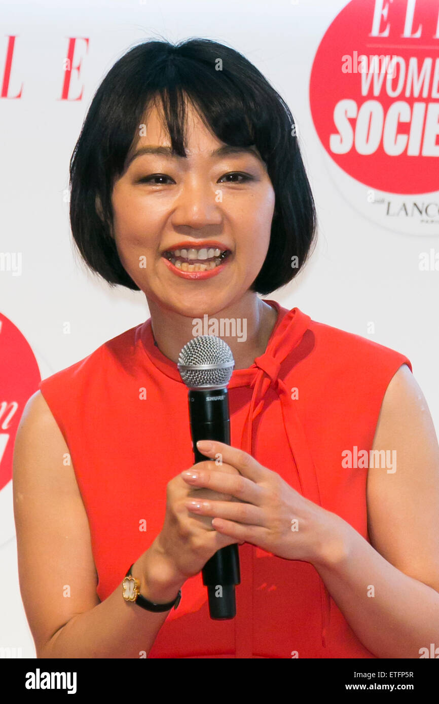 Tokyo, Japan. 13th June, 2015. Akiko Mori, ELLE Japan Publisher speaks ...