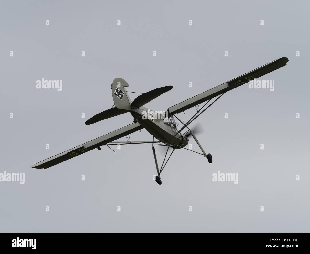 Duxford, UK - May 23rd 2015: A vintage German Fieseler Storch aircraft ...