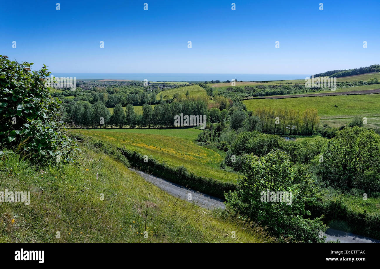 A roman villa site is in the middle distance field near Brighstone ...