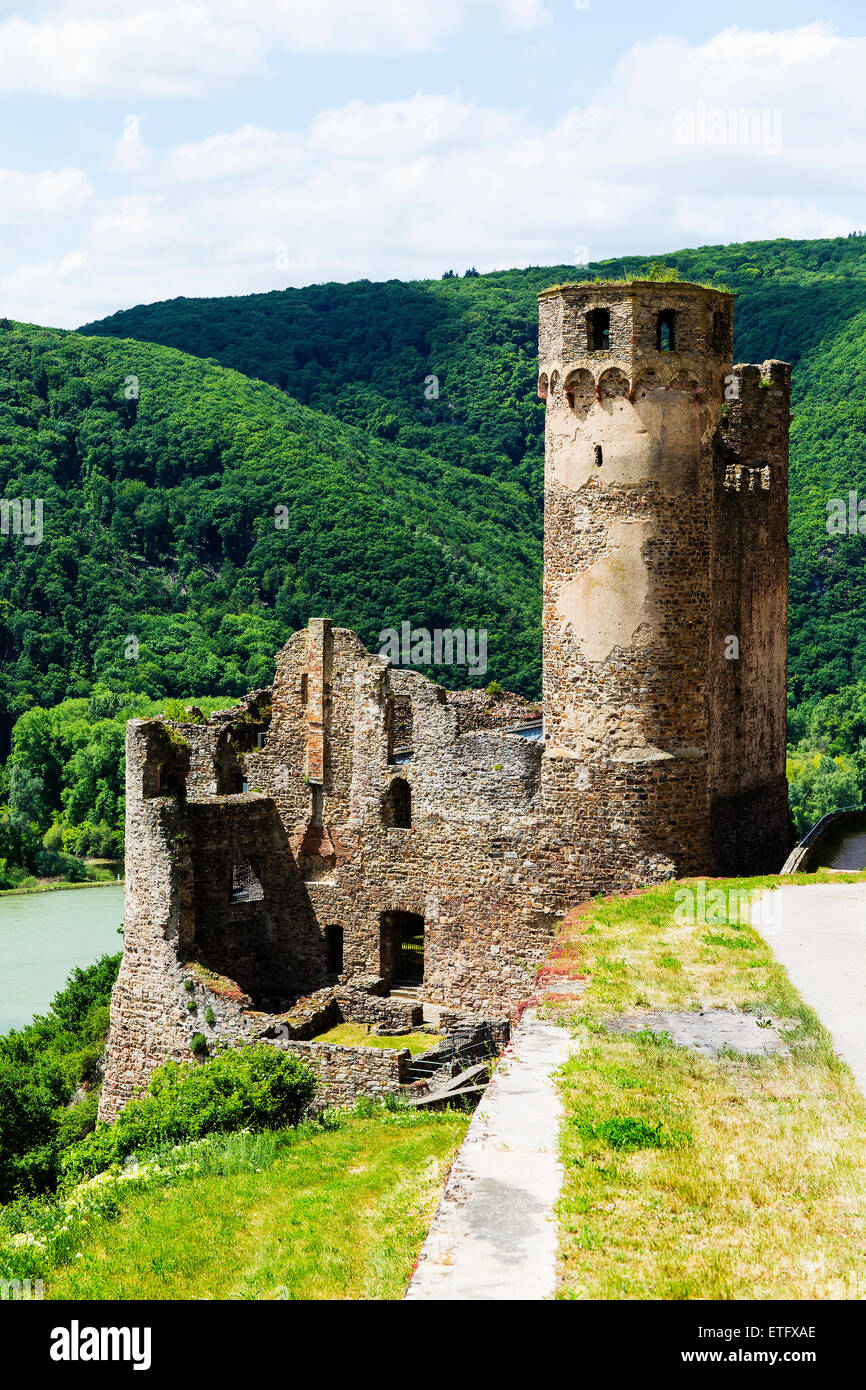 Ruined Castle Ehrenfels Rudesheim Hesse Germany Europe Stock Photo - Alamy