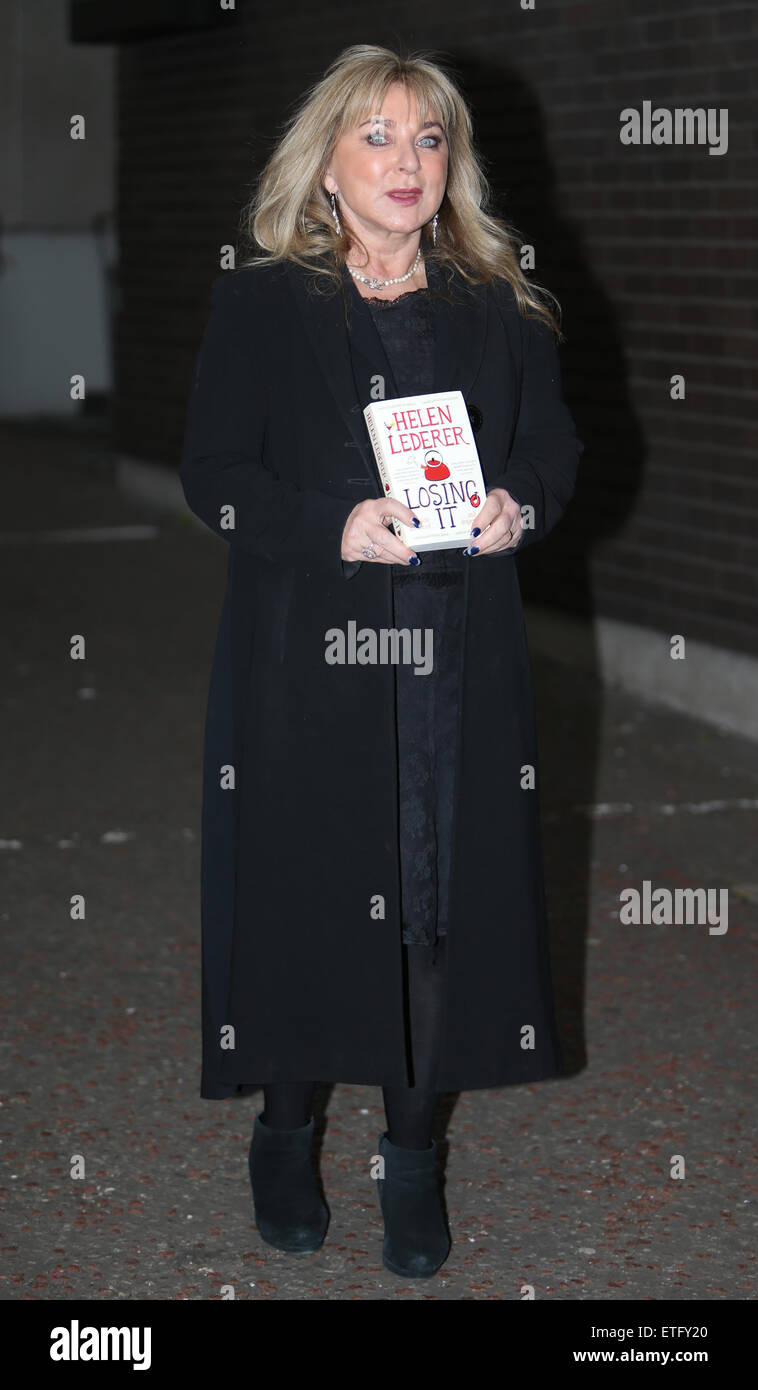 Helen Lederer with her new book 'Losing It' outside the ITV Studios ...