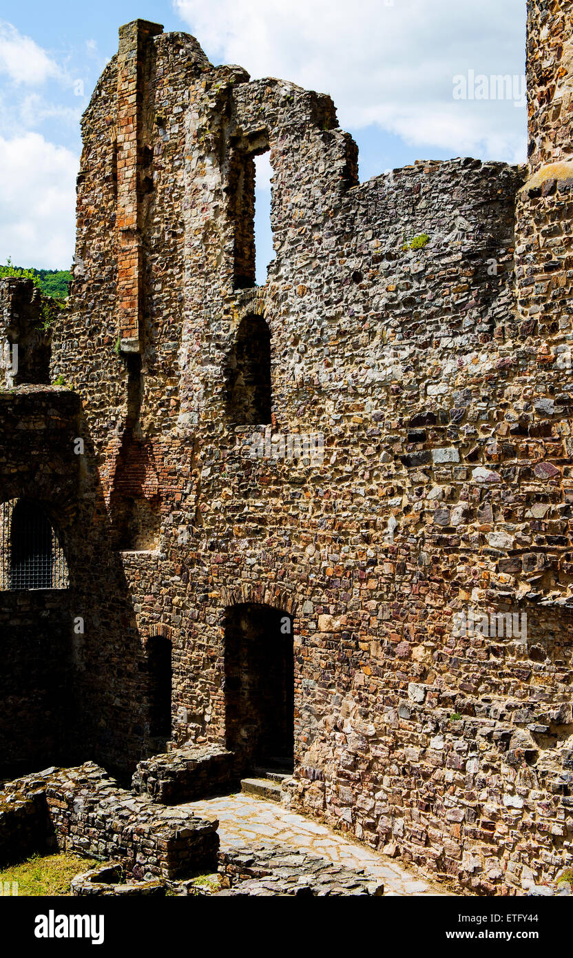Ruined Castle Ehrenfels Rudesheim Hesse Germany Europe Stock Photo - Alamy