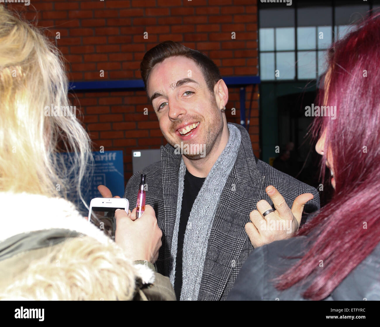 The X factor acts meet fans outside their Belfast hotel before leaving ...