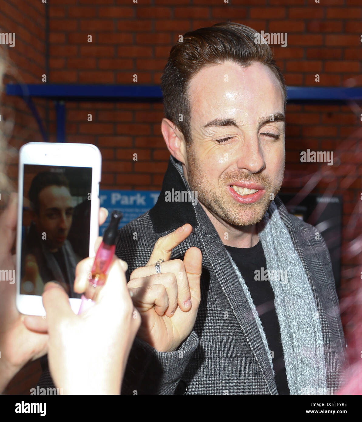 The X factor acts meet fans outside their Belfast hotel before leaving ...