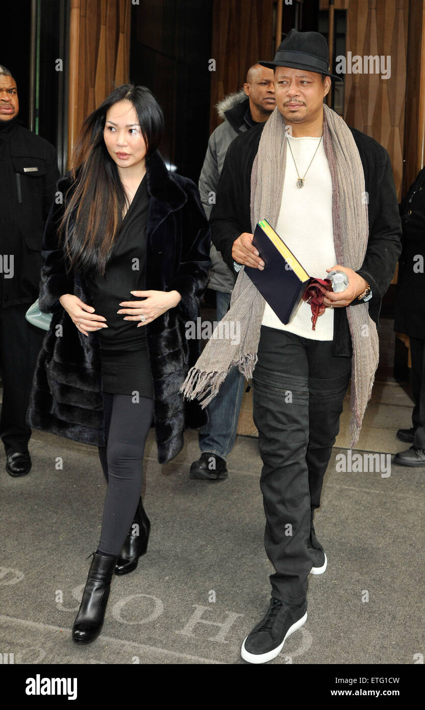 Terrence Howard and his wife Miranda leaving their hotel Featuring ...