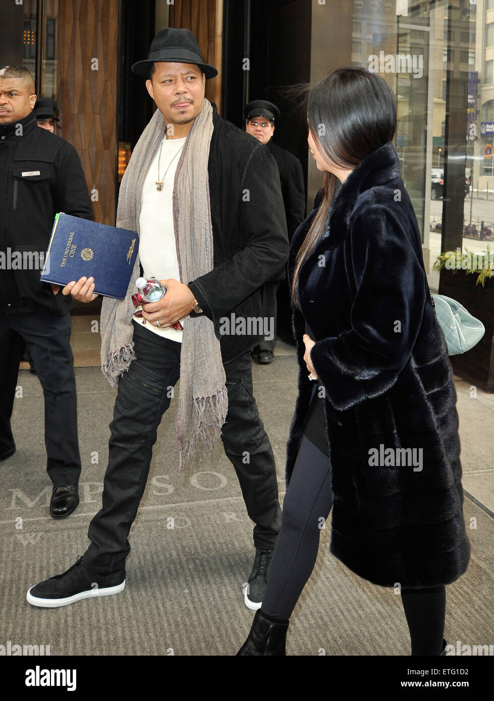 Terrence Howard and his wife Miranda leaving their hotel Featuring ...