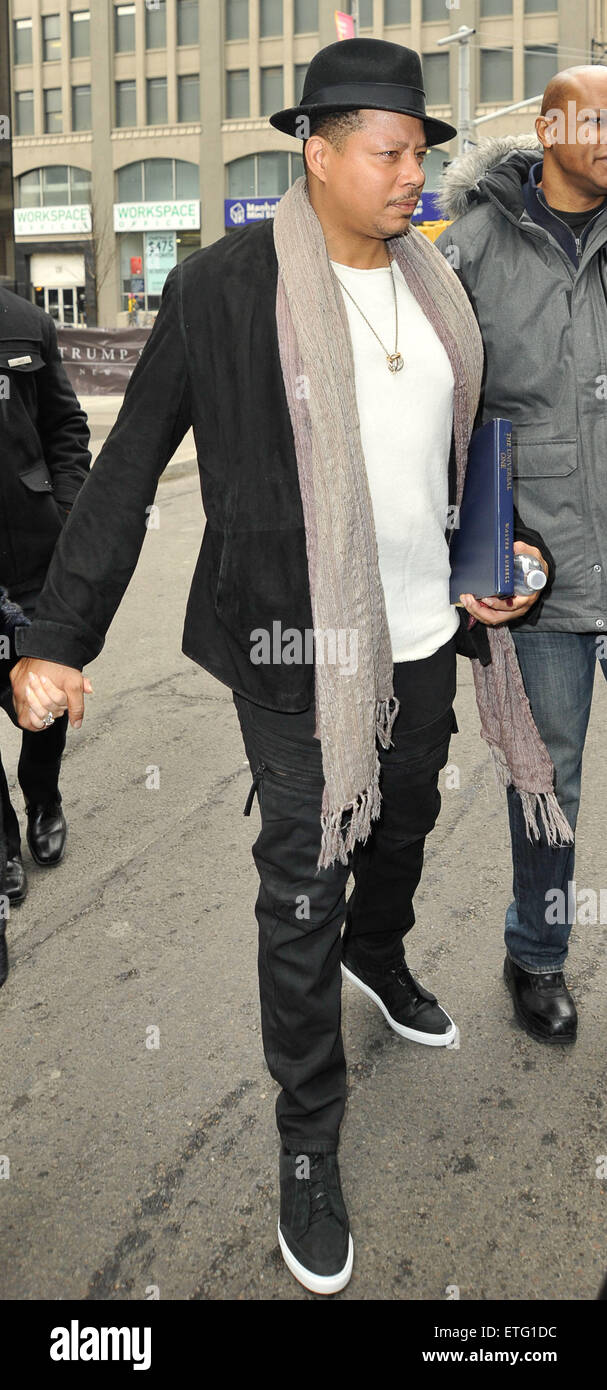 Terrence Howard and his wife Miranda leaving their hotel Featuring ...