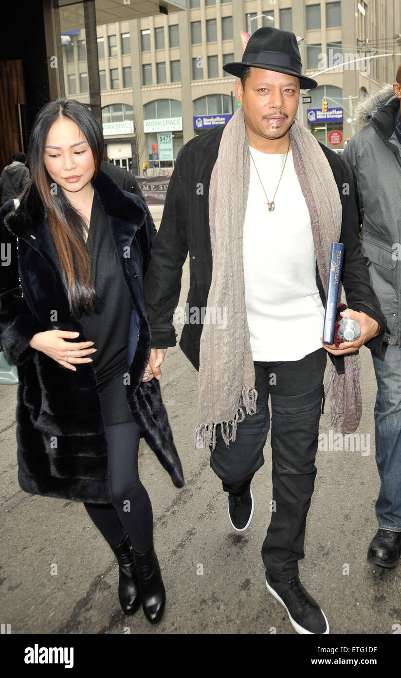 Terrence Howard and his wife Miranda leaving their hotel Featuring ...