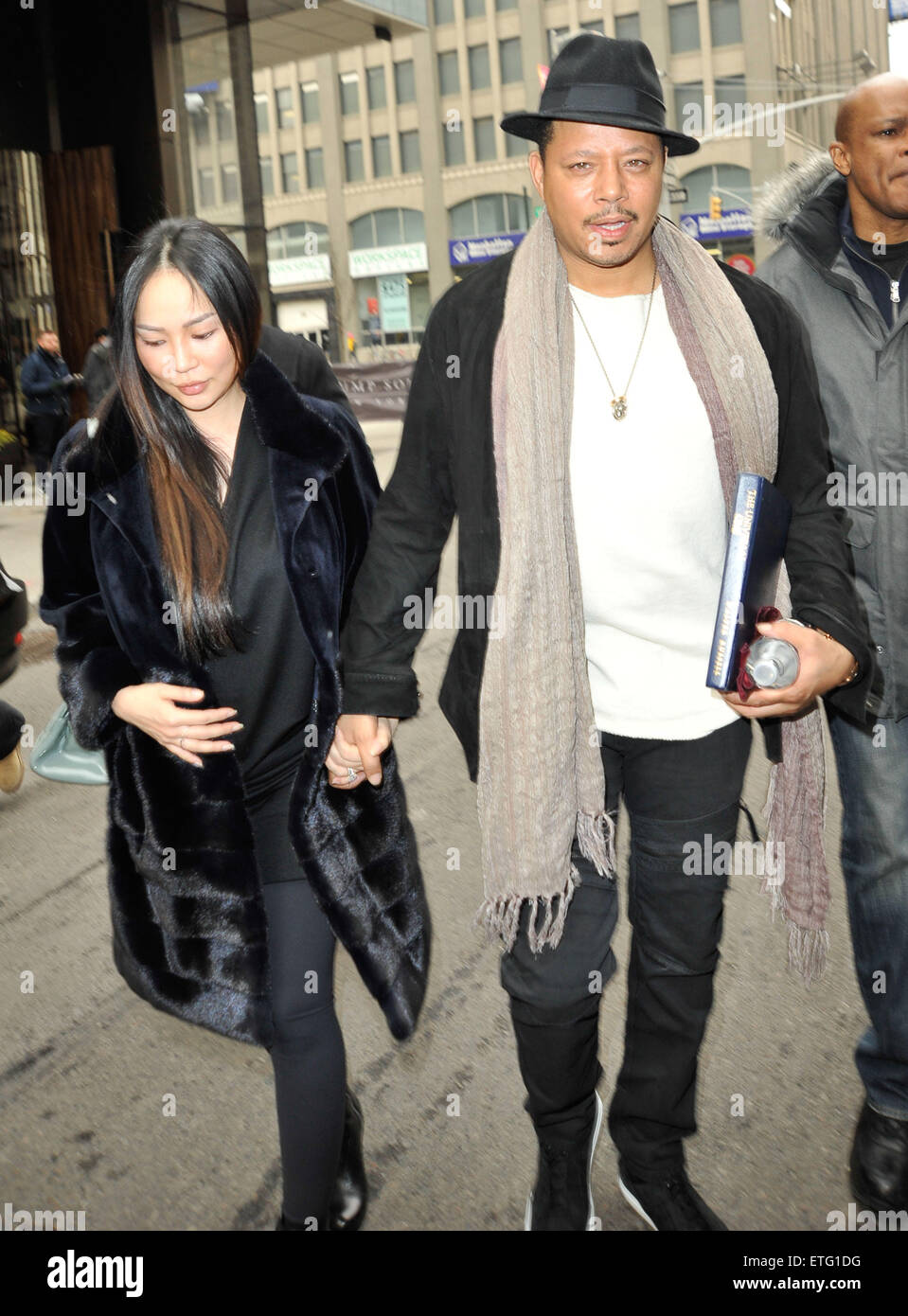 Terrence Howard and his wife Miranda leaving their hotel Featuring ...