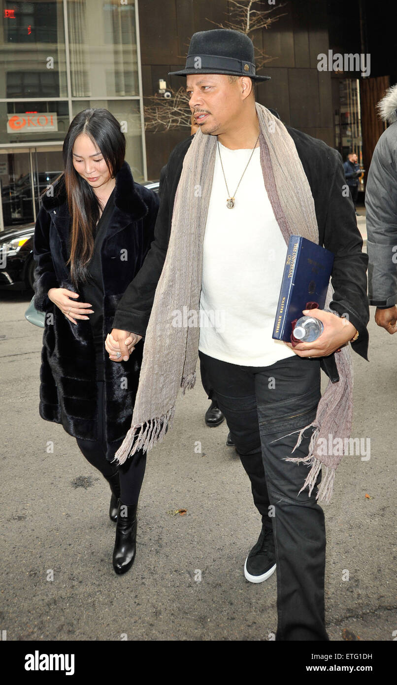 Terrence Howard and his wife Miranda leaving their hotel Featuring ...