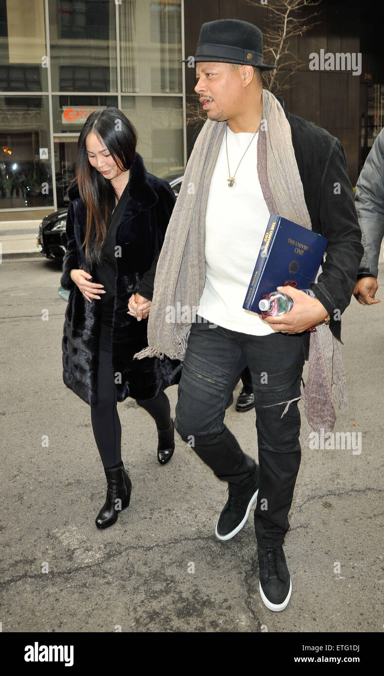 Terrence Howard and his wife Miranda leaving their hotel Featuring ...