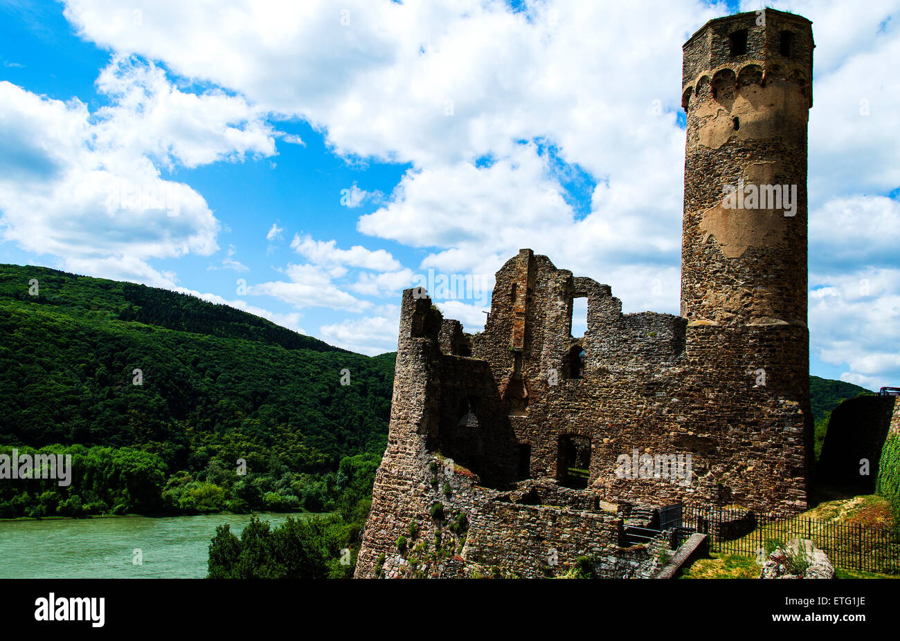 Ruined Castle Ehrenfels Rudesheim Hesse Germany Europe Stock Photo - Alamy