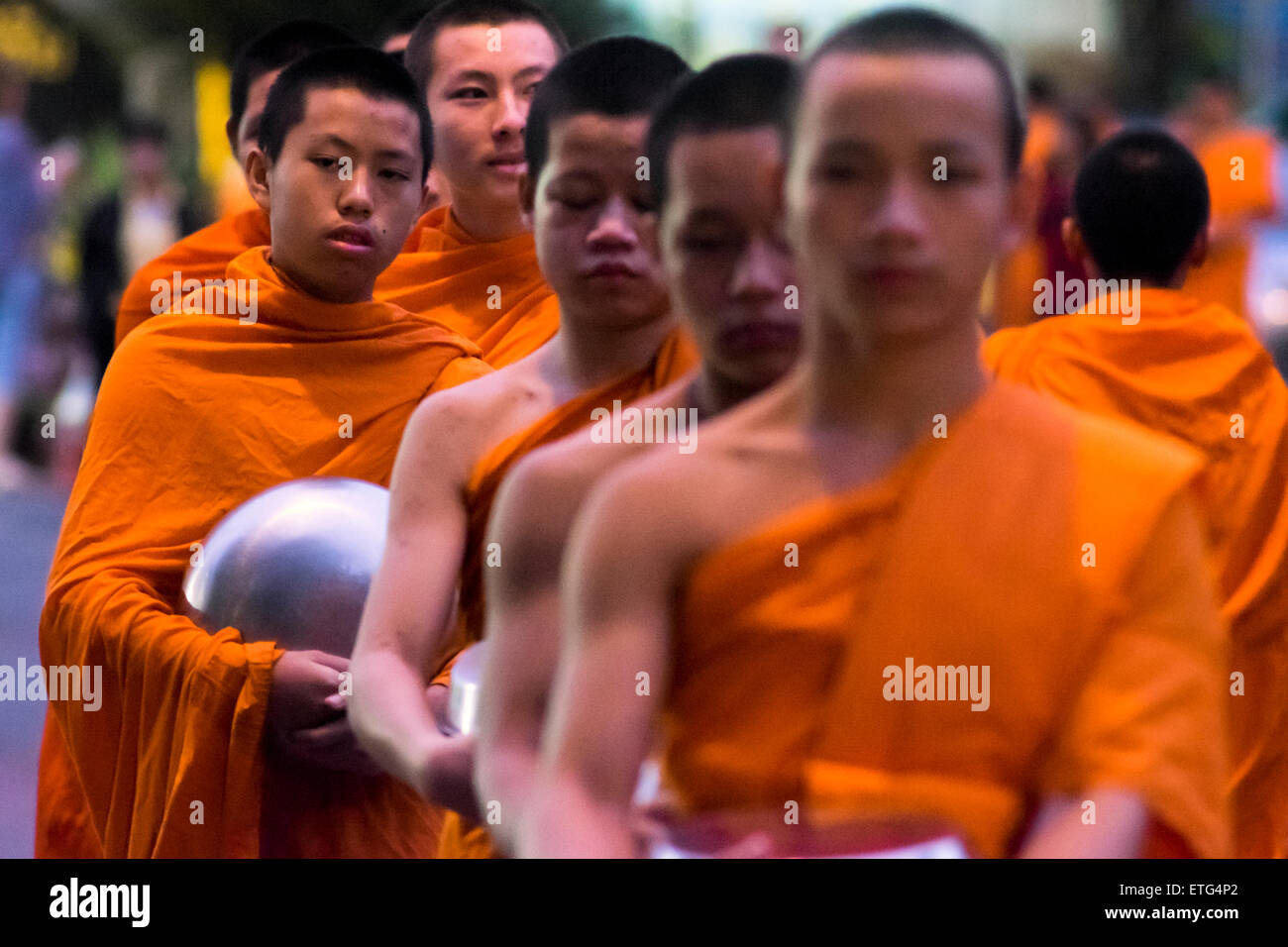 Novice monks procession hi-res stock photography and images - Alamy
