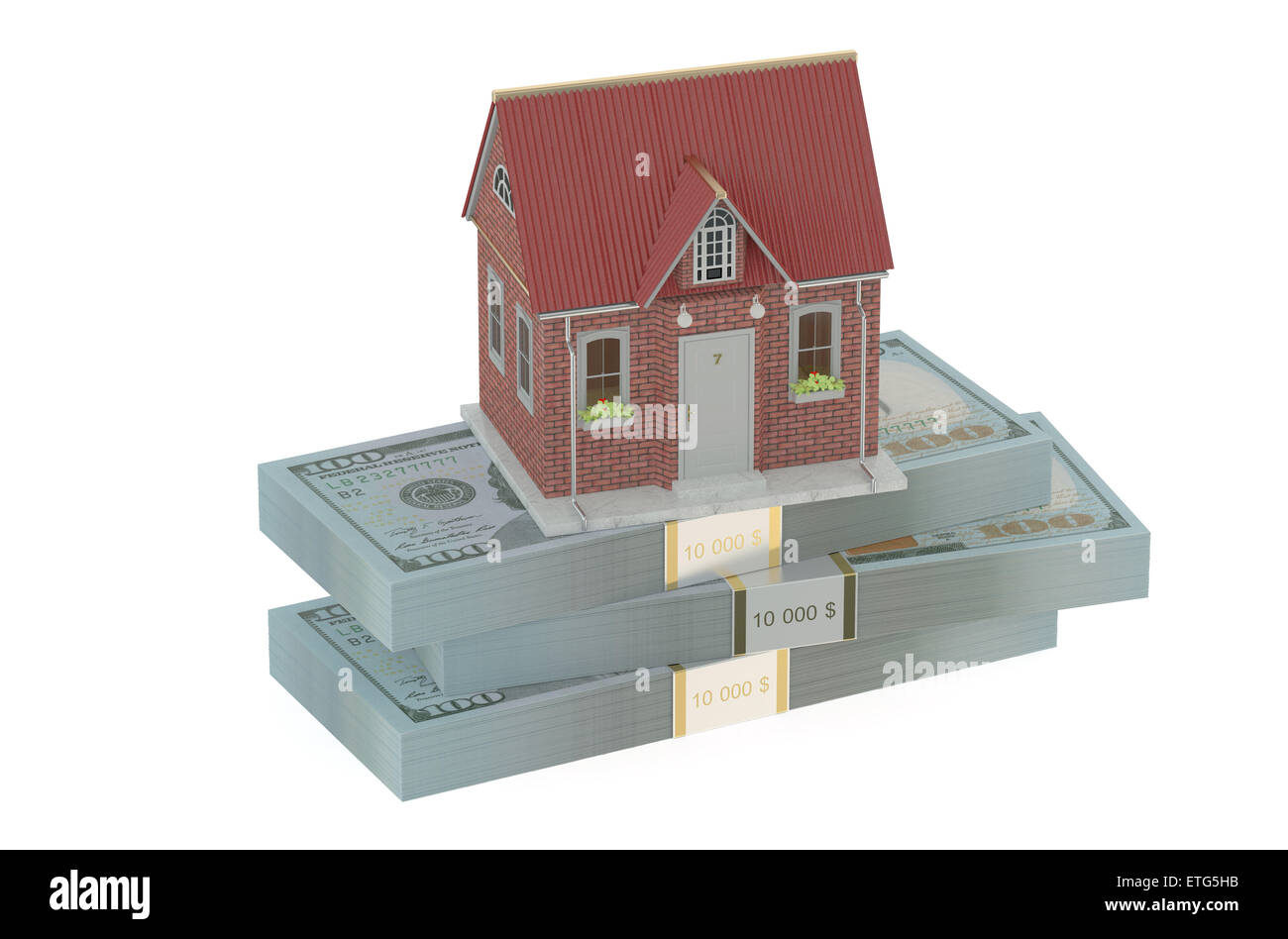 Real estate financial concept isolated on white background Stock Photo ...