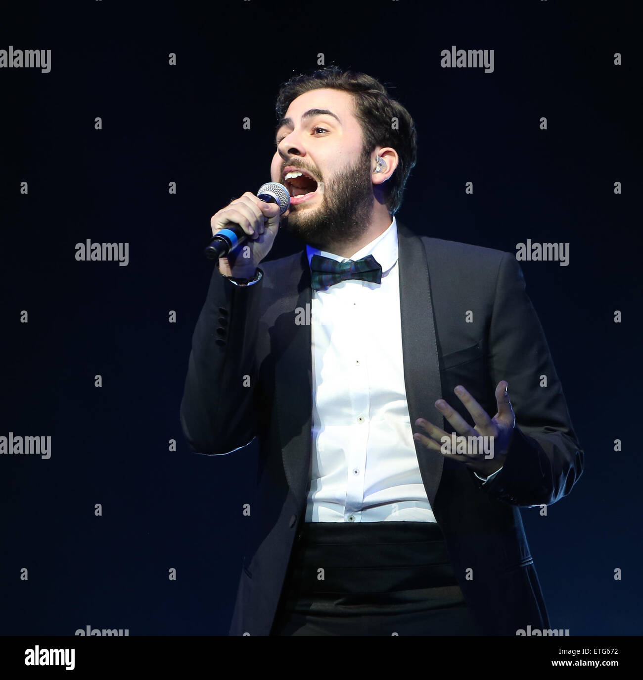 Andrea Faustini performs on the opening night of 'The X Factor' tour at ...