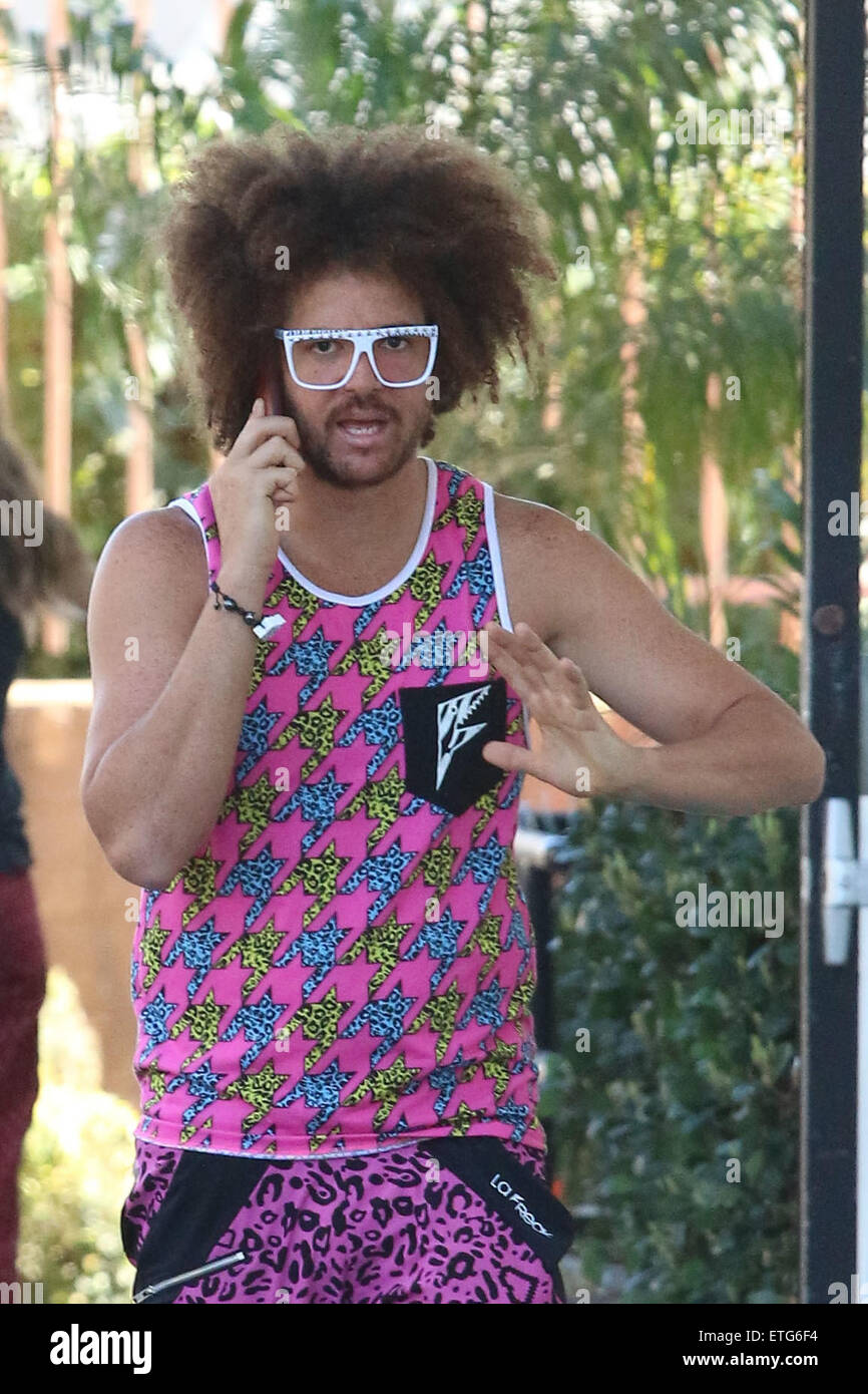 Redfoo of LMFAO sports a vibrant pink outfit while out and about in ...