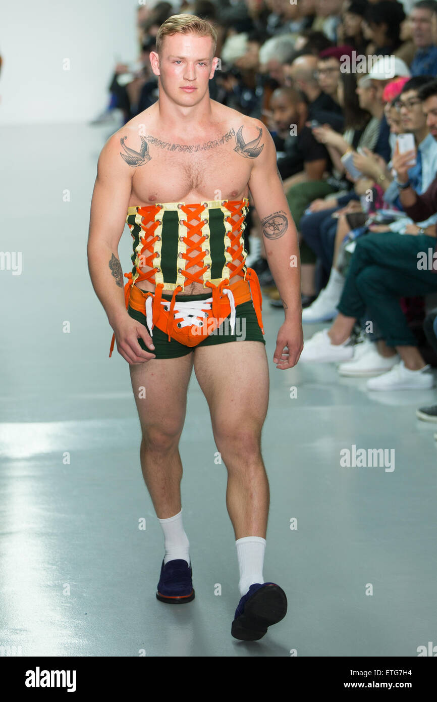 Victoria House, London UK.13th June 2015. Sibling show their colleciton at London Collections ...