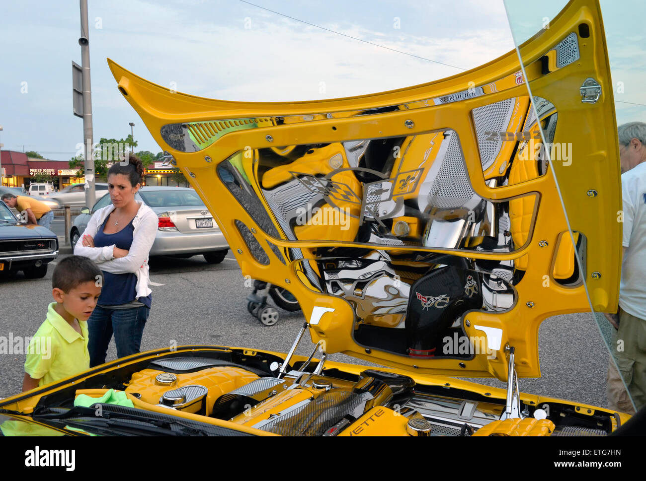 Modified car engine bay hi-res stock photography and images - Alamy
