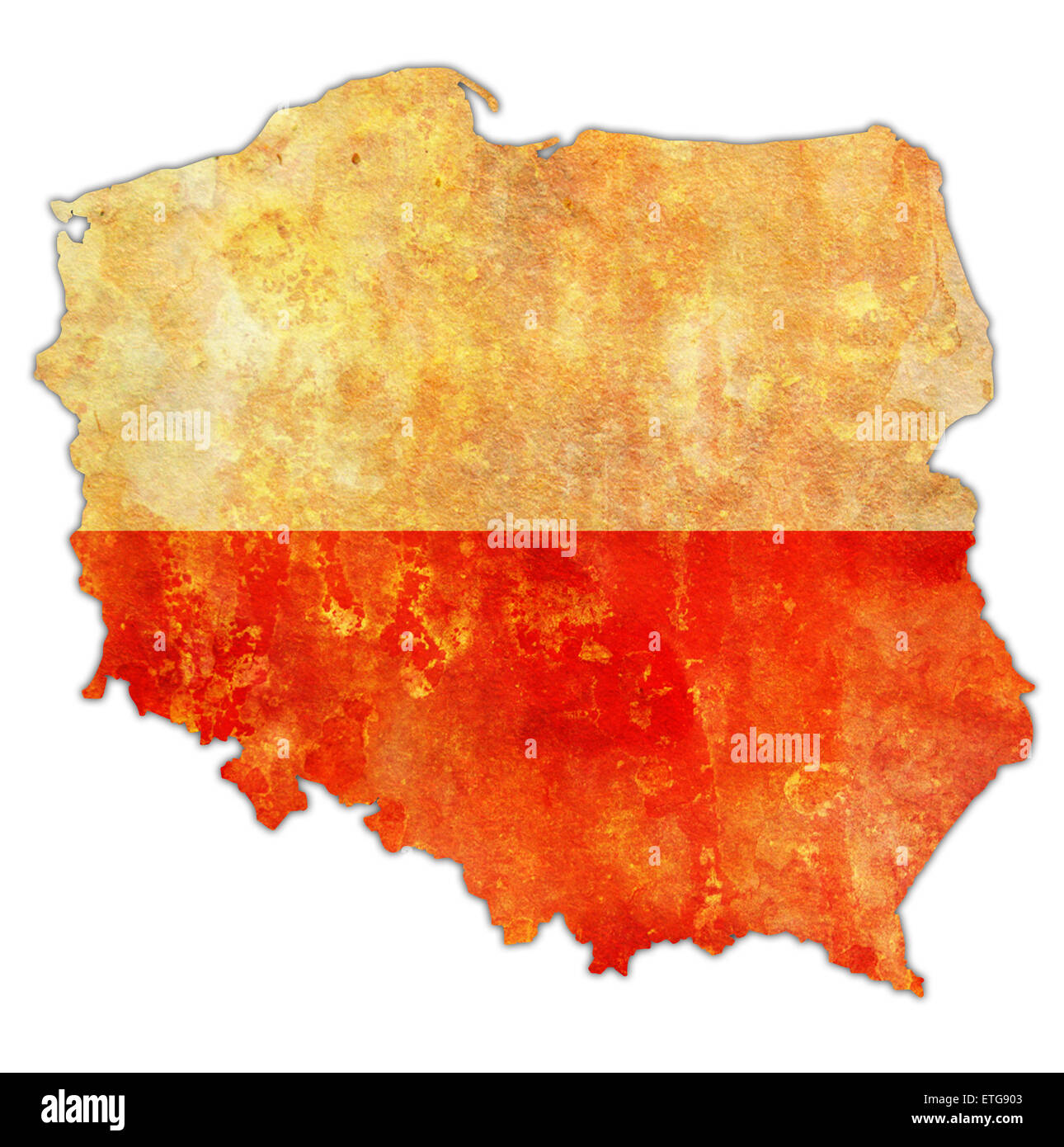 polish regions on administration map of poland with flag Stock Photo ...