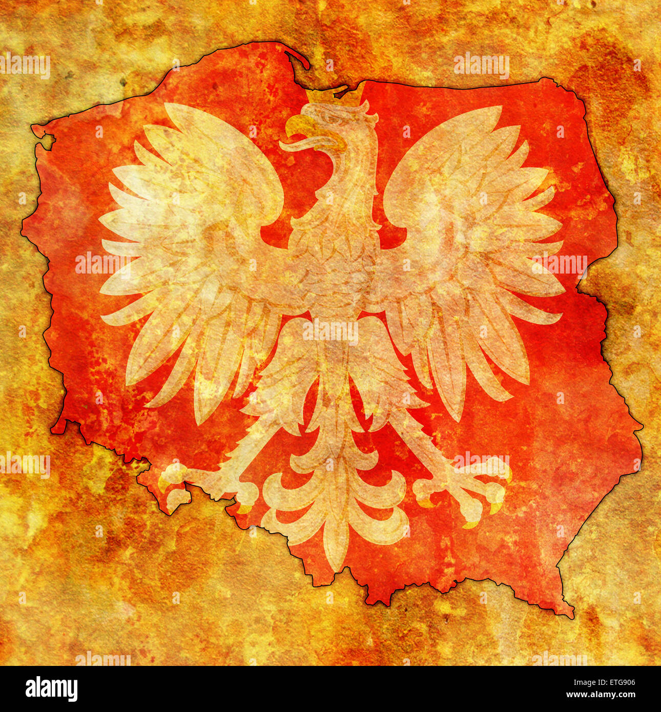 polish regions on administration map of poland with flag Stock Photo ...