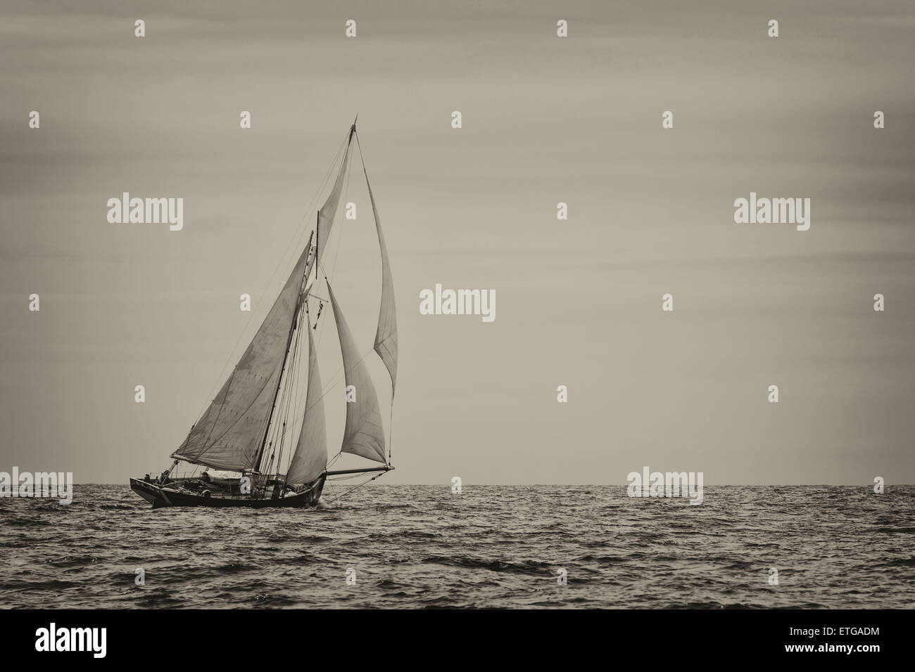 An old sailing boat on sea Stock Photo - Alamy
