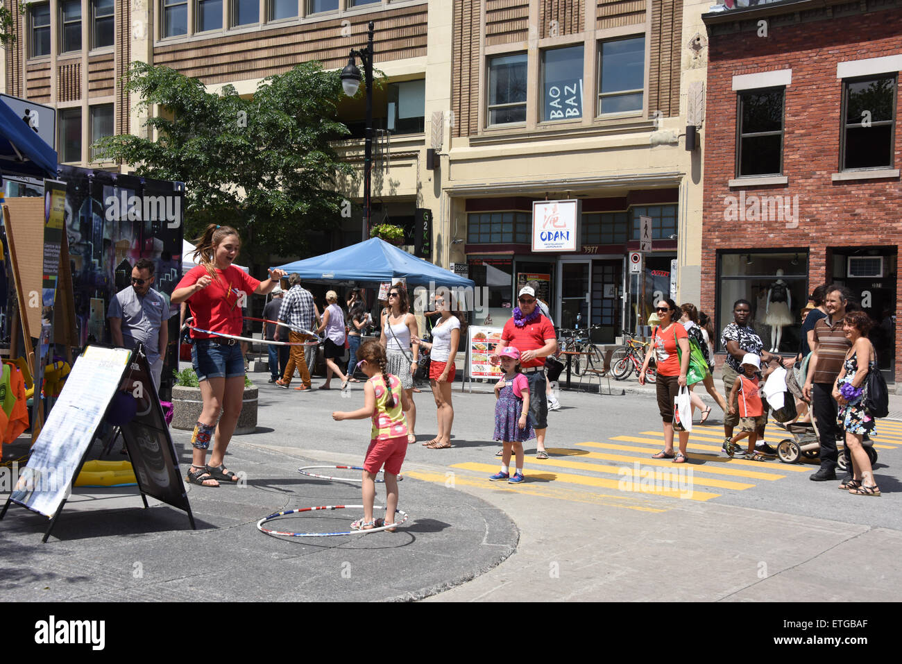 Street fair Montreal Canada Stock Photo - Alamy